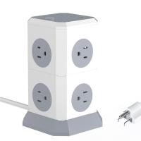 China ExactCables US Standard Tabletop Vertical Tower Extension Socket 10A-16A 110-220V for sale
