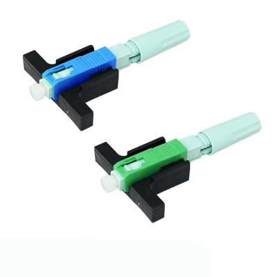 China SC UPC APC Fiber Optic Fast Connector Low Insertion Loss 0.2dB for Telecom Networks for sale