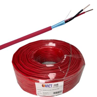 China Shield Al/Foil 2 cores Fire Alarm Cable 2x0.5mm2 BC Solid Stranded FPLR PVC Jacket for sale