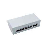 China 8 Port Shielded RJ45 FTP Network Patch Panel Steel Black 19 Inch for Ethernet for sale