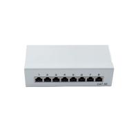 China 8 Port Shielded RJ45 FTP Network Patch Panel Steel Black 19 Inch for Ethernet for sale