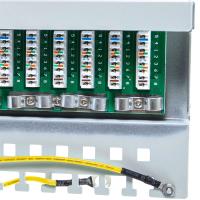 China 8 Port Shielded RJ45 FTP Network Patch Panel Steel Black 19 Inch for Ethernet for sale