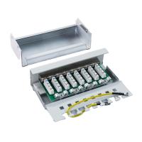China 1U 8 Port Cat6A Cat6 Cat5e Wall Mount Patch Panel 19 Inch Steel Black OEM for sale