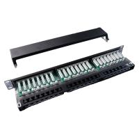 China 19 Inch 48 Port UTP 1U Rack Mount Keystone Patch Panel for Cat6 Cabling for sale
