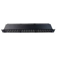 China 19 Inch 48 Port UTP 1U Rack Mount Keystone Patch Panel for Cat6 Cabling for sale