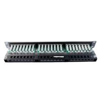 China 19 Inch 48 Port UTP 1U Rack Mount Keystone Patch Panel for Cat6 Cabling for sale