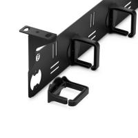 China Black 1U 12 Ports Network Cabinet Rack Mount Cable Management Cable Organizer for Structure for sale