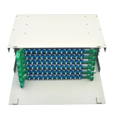 China 72 Port ODF Optical Distribution Frame SC FC ST LC Compatible 1.2mm Steel Plate for sale