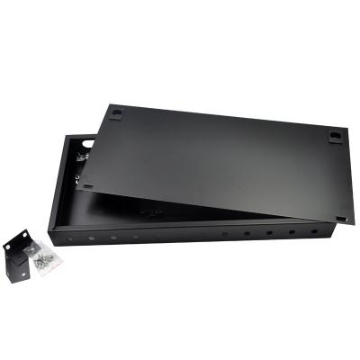 China 48 Ports 19inch Rack Mount Termination Box with Fiber Optic Patch Panel and 24 Core for sale