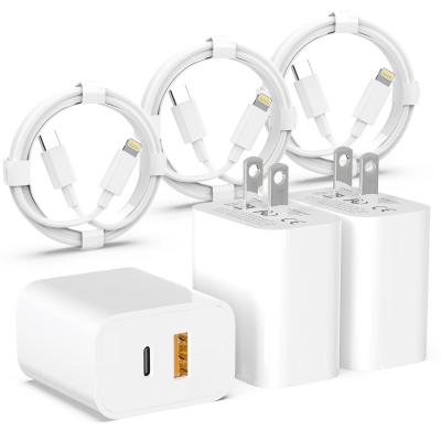 China 20W Dual Port QC PD 3.0 USB C Wall Charger Fast Charging for iPhone 14 13 12 Pro Max for sale