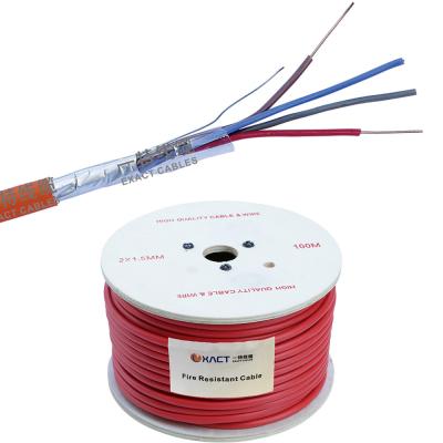 China Fire Alarm Cable 18awg Solid Conductor fplr Shielded 18/4/2c PVC Jacket by ExactCables for sale