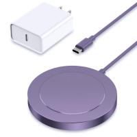 China 1 Conductor Magnetic Wireless Charger for Mag-Safe iPhone Round Wire Material Shape for sale