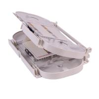 China FTTH Fiber Optic Splice Tray 12 24 Core Splice Cassette Indoor Terminal Box ABS Plastic 225x115x18mm for sale