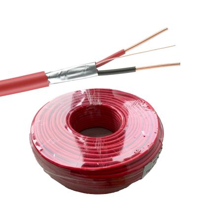 China Copper Conductor 2 Cores Decorative Round Fire Alarm Wire 2x0.50mm2 PVC Insulated for sale