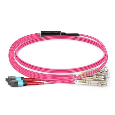 China 24 Fibers MPO MTP Single Mode Fan-out Patch Cord Return Loss 50dB Custom Length for sale