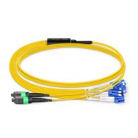 China 24 Fibers MPO MTP Single Mode Fan-out Patch Cord Return Loss 50dB Custom Length for sale
