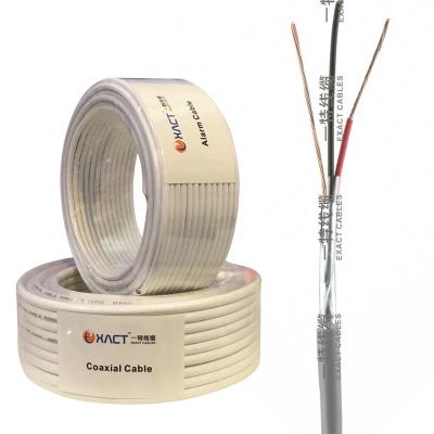 China White PVC Jacket 14x0.22mm2 Shielded Alarm Cable with 7x0.2mm Stranded CCA Conductors for sale