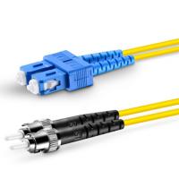 China Fiber Optic Patch Cord SC UPC ST UPC Duplex 2.0mm Diameter Custom Length 0.1m to 100m for sale