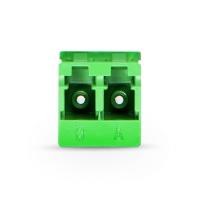 China Exact Cables Duplex LC APC Fiber Optic Adapter Green SM DX Coupler Simplex 0.2dB Insertion Loss for sale