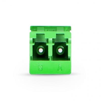 China Exact Cables Duplex LC APC Fiber Optic Adapter Green SM DX Coupler Simplex 0.2dB Insertion Loss for sale