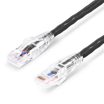China Customizable 26AWG UTP Cat6 Fiber Optic Patch Cord 0.1m-100m for 4G Network Round Flat for sale