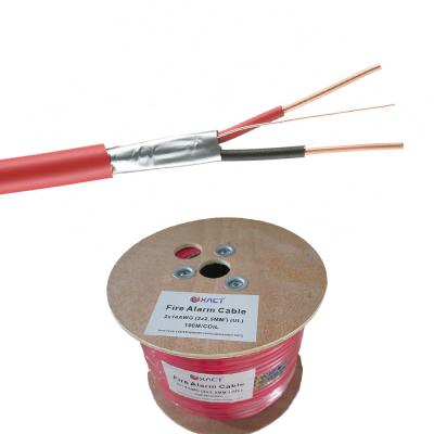 China 2 Core Copper Shielded 1.5 Fire Alarm Wire Cables with Bare Copper Wire 2*1.5mm2 for sale