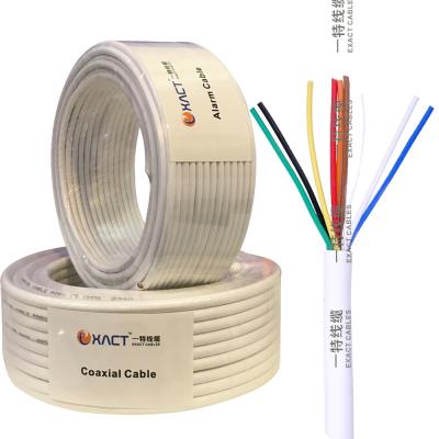 China 10x0.22mm2 Stranded Shielded Alarm Cable 7x0.2mm TCCA White PVC Sheath for sale