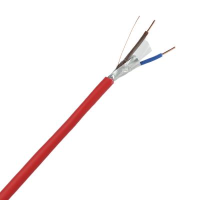 China FPLR Tinned Copper Stranded Fire Alarm Cable 2 Cores 1/0.5tc mm Drain Wire for sale