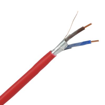 China Red Flexible Fire Alarm Cable 2C1.0mm2 Shielded Pair with Drain Wire for Safety Systems for sale