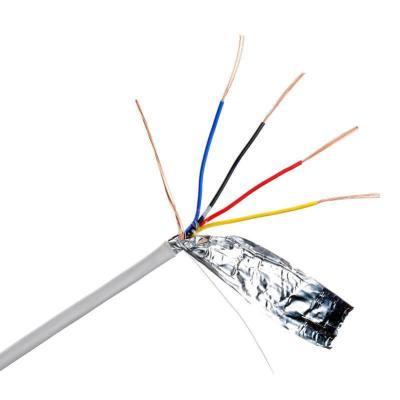 China 10x0.22mm2 2x0.5mm2 Security Alarm Cables with Bare Copper Wire Core from ExactCables for sale