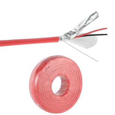 China PVC Insulation 2x1.0mm2 Fire Alarm Cable with Solid Copper Conductor and Shielding for sale