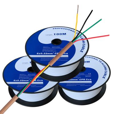 China PVC Insulated CCA BC Stranded Composite Alarm Cable 2x0.22 mm2 for Security Systems for sale