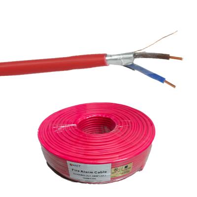 China American Standards 1x2x1.0mm2 Al Foil Fire Resistance Cable 2 Core Copper Conductor for sale