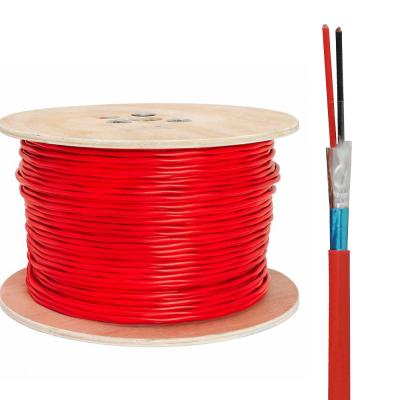 China 16AWG 2 Core Shielded Fire Alarm Cable FPLR UL Listed 105C PVC Jacket 300V for sale