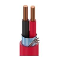 China FPLR Fire Alarm Cable 2 Core Solid Shield with Drain Wire 1/0.5tc mm and Al/Foil Shield for sale