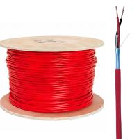 China 14 AWG 2 Conductor Shielded Fire Alarm Cable FPLR PVC Jacket 1000ft Spool Solid Copper for sale