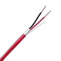 China 14 AWG 2 Conductor Shielded Fire Alarm Cable FPLR PVC Jacket 1000ft Spool Solid Copper for sale