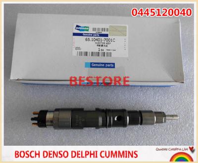 China Genuine and New common rail injector 0445120040 for DAEWOO DOOSAN 65.10401-7001C, 65.10401 for sale