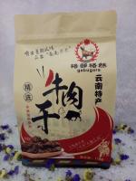 China Kraft Paper Flat Bottom Bag With Clear Window For Coffee Bean, Cereal for sale