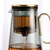 China Countertop Loose Leaf Glass Infuser Teapot Kettle for Cafes Coffee Shops for sale