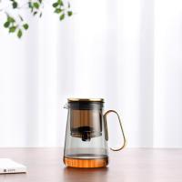 China Borosilicate Glass Loose Tea Teapot Infuser Kettle With Detachable Strainer for sale