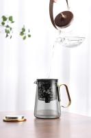 China 23.5oz Canteens Glass Infuser Teapot Kettle With Strainer Lid for sale