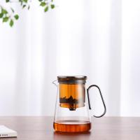 China 23.5oz Canteens Glass Infuser Teapot Kettle With Strainer Lid for sale