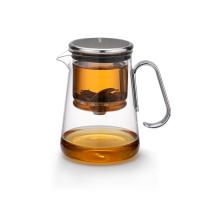 China 700ml Loose Tea Stovetop Glass Teapot Infuser With Handle Filter for sale