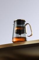 China 700ml Loose Tea Stovetop Glass Teapot Infuser With Handle Filter for sale