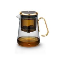 China Heat Resistant Caterers Steeping Glass Infuser Teapot Kettle for Restaurants for sale