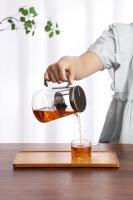 China Heat Resistant Caterers Steeping Glass Infuser Teapot Kettle for Restaurants for sale