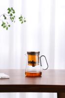 China Heat Resistant Caterers Steeping Glass Infuser Teapot Kettle for Restaurants for sale