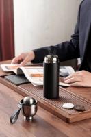 China Portable Magnetic Filter Double Wall Glass Tea Infuser Water Bottle ODM for sale