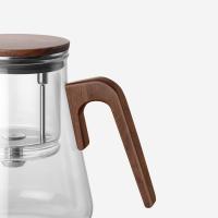 China Infusion Glass Tea Steeper Dripper Press Cup With Magnetic Rotating Cover for sale